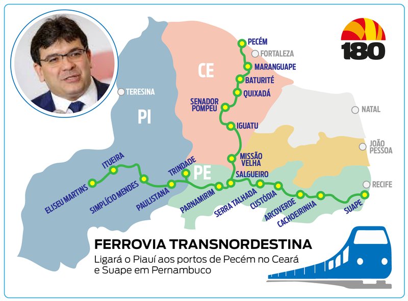 Primeira fase da ferrovia Transnordestina será entregue até 2026; confira o mapa detalhado ...