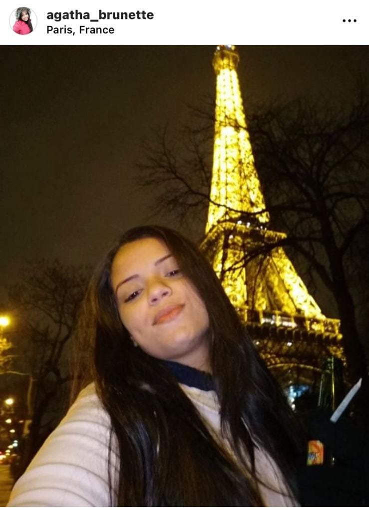 Ágatha Castro já tinha ido para Paris e ostentava fotos nas redes ...