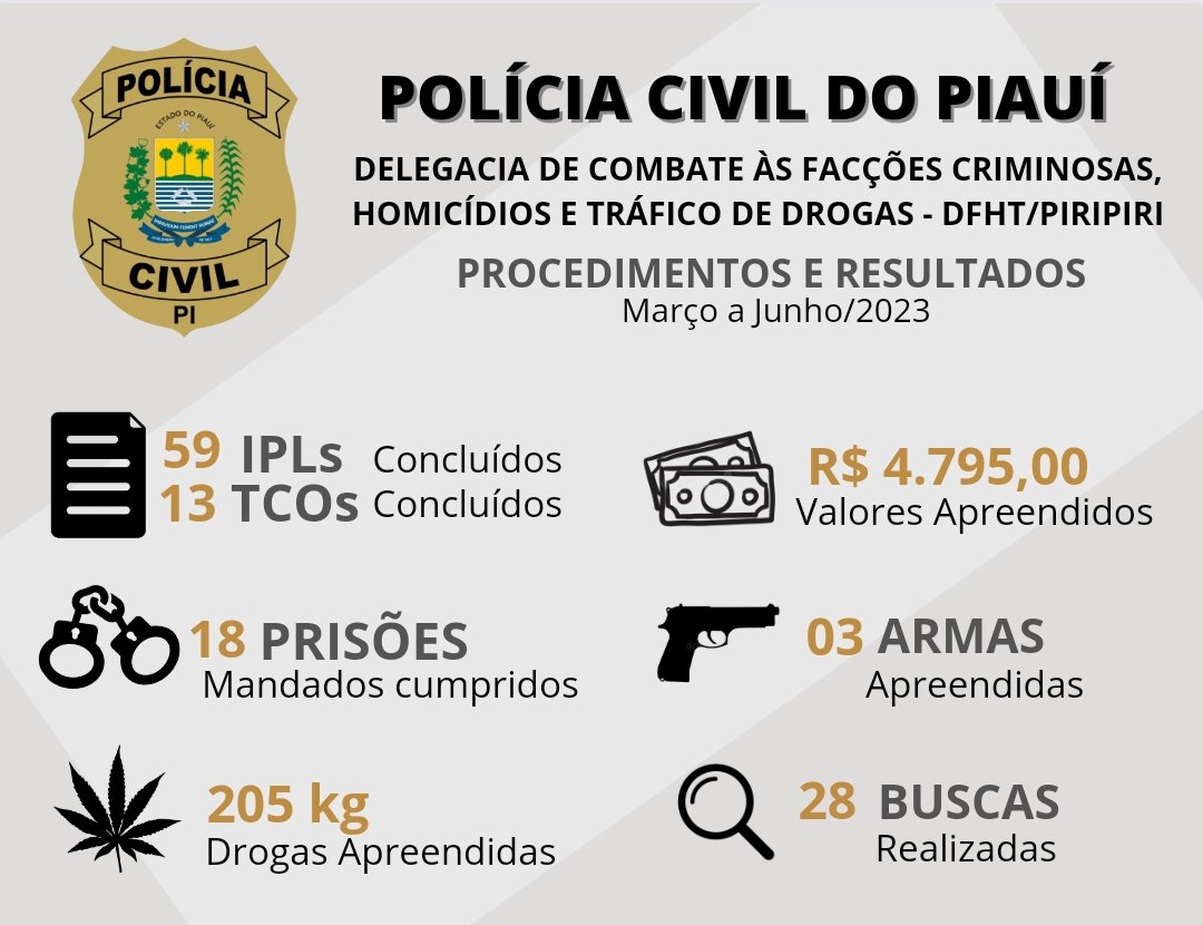 Polícia Civil divulga números sobre ações realizadas pela DFHT ...