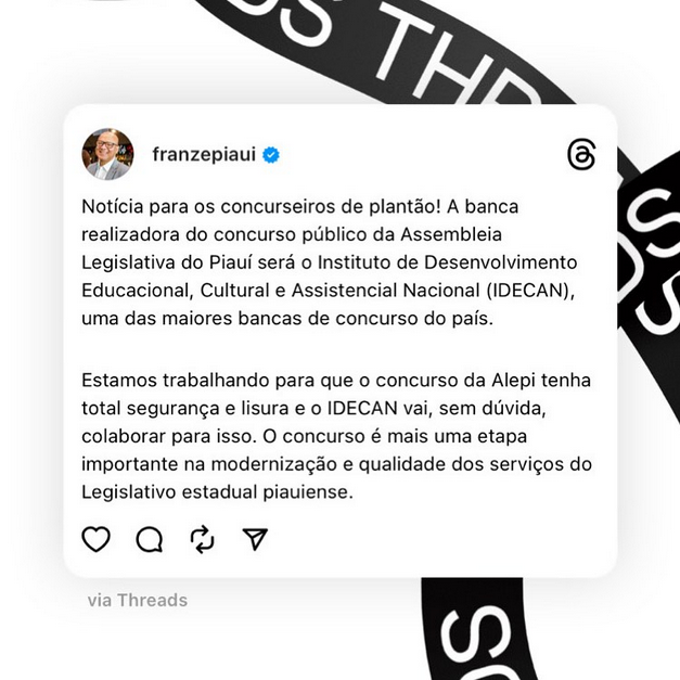 Franzé Silva faz anúncio da banca realizadora do concurso da Assembleia ...