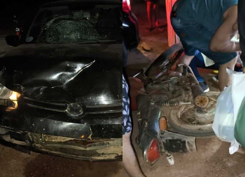 Colisão entre carro e moto deixa homem gravemente ferido na PI-214, no interior do Piauí ...