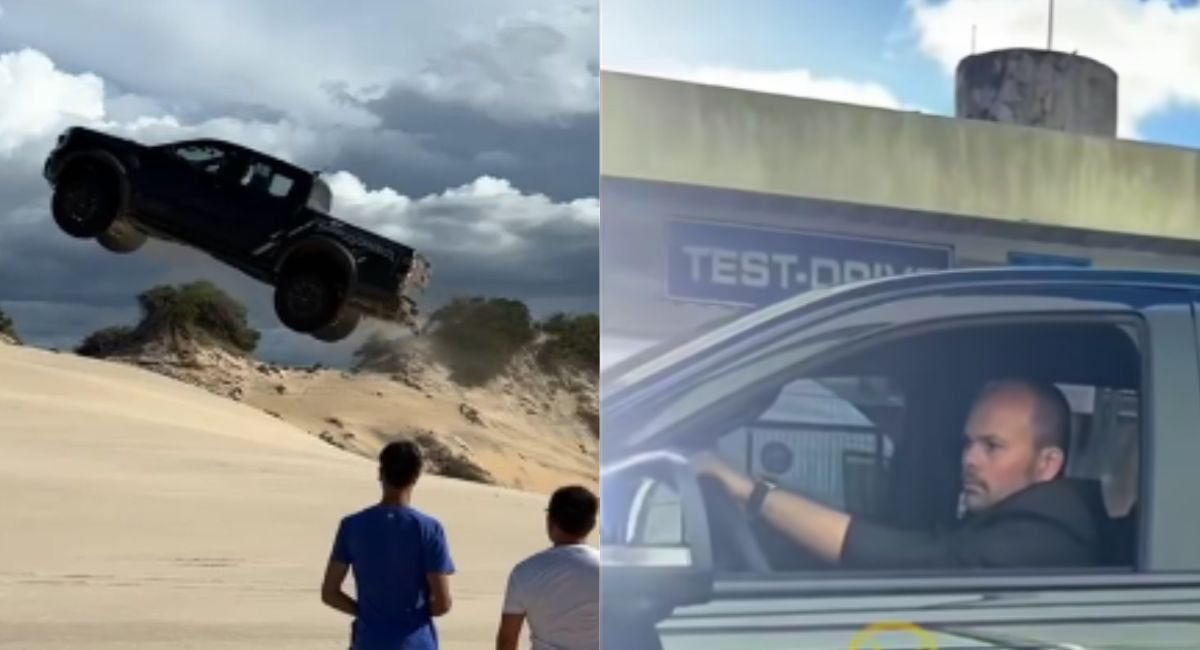Empresário ganha nova Ford Raptor após salto viral em duna no litoral ...