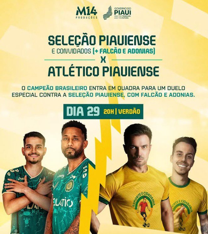 Falcão confirma amistoso contra o Atlético-PI e convida torcida para ...